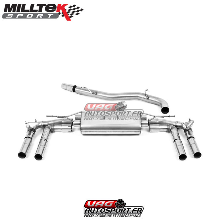 Ligne après FAP - Sorties Quad GT115 Cerakote Black - Audi S3 2.0 TFSI Quattro 310cv 8Y - FAP ...